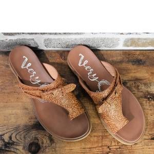 Very G | Shoes | New Very G Carina Tooled Sandals In Tan | Poshmark